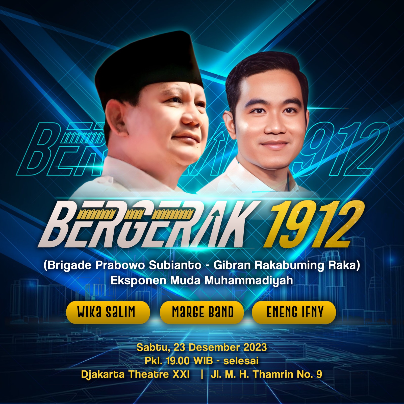Angkatan Muda Muhammadiyah Siapkan Gerbong Bergerak 1912 Dukung Prabowo-Gibran, Deklarasi Besok